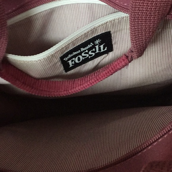 Fossil | Bags | Fossil Pink Blue Bird Crossbody Messenger Bag | Poshmark